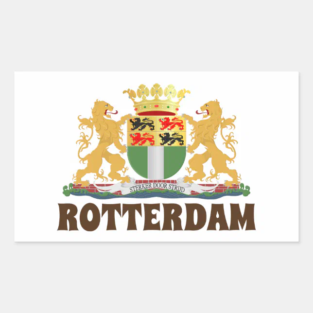 Rotterdam coat of arms, Netherlands Rectangular Sticker | Zazzle