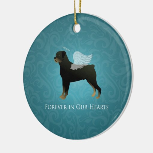 Rottweiler Angel - Pet Memorial Design Ceramic Ornament | Zazzle
