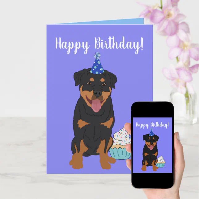 Rottweiler Birthday Card | Zazzle