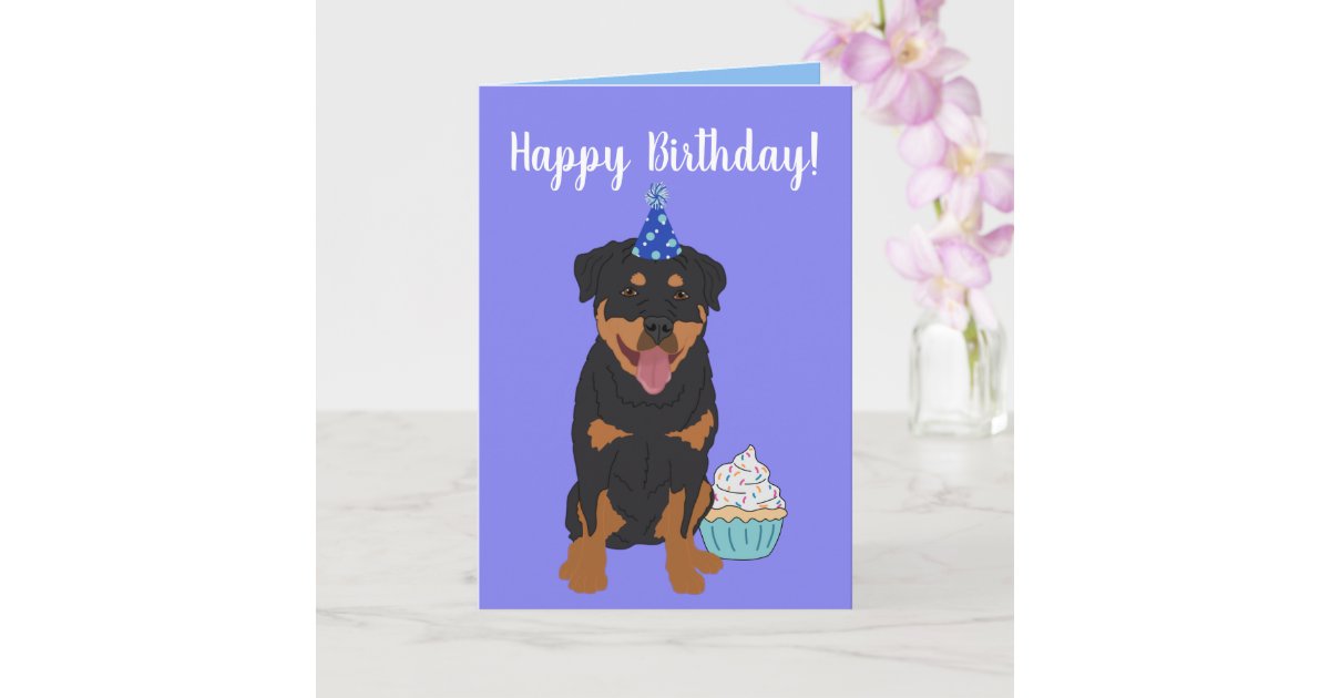 Rottweiler Birthday Card | Zazzle