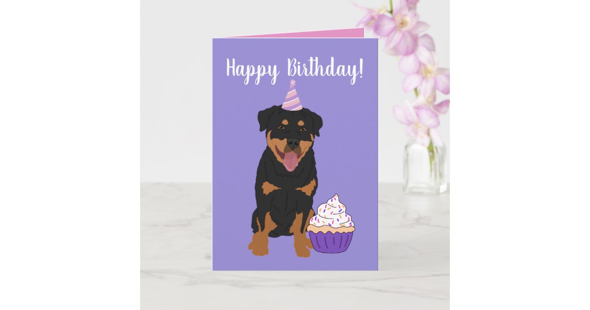 Rottweiler Birthday Card | Zazzle