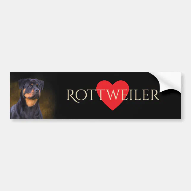 Rottweiler Bumper Sticker | Zazzle