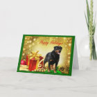 Rottweiler Puppy Christmas - Holiday Card | Zazzle.com