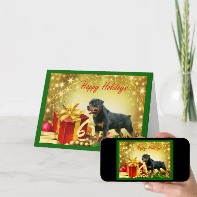 Rottweiler Christmas Card Gifts | Zazzle