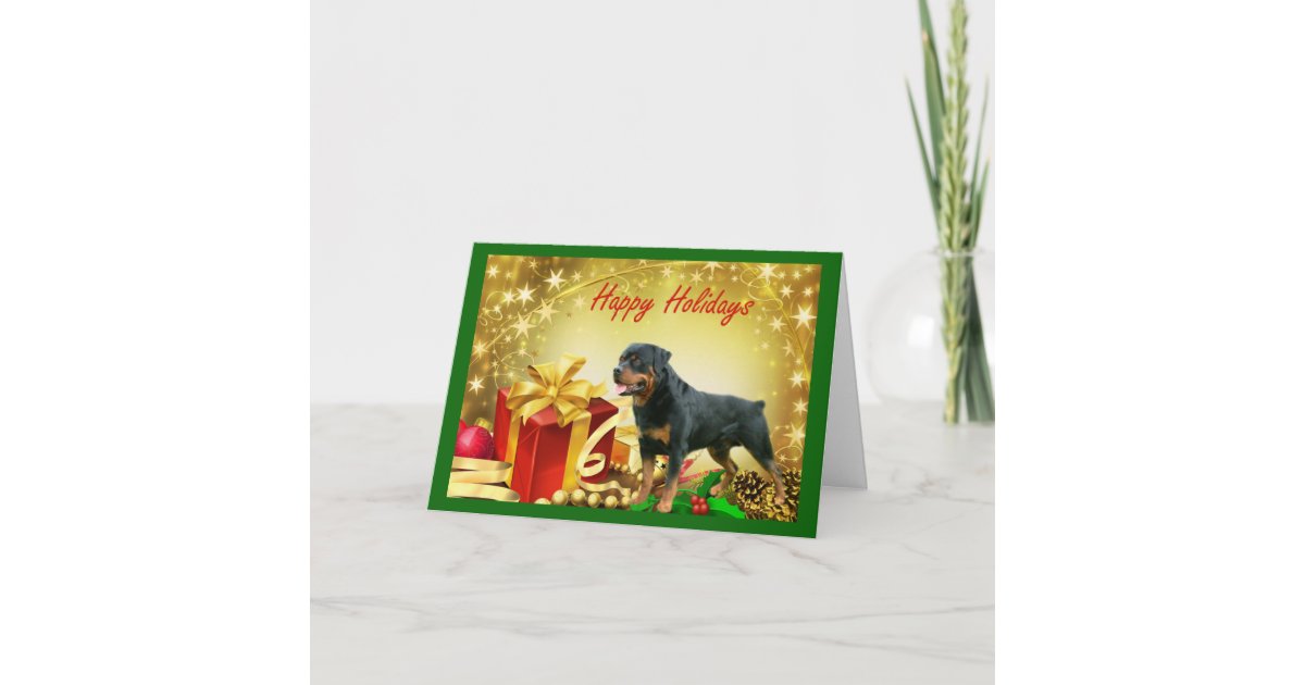 Rottweiler Christmas Card Gifts | Zazzle