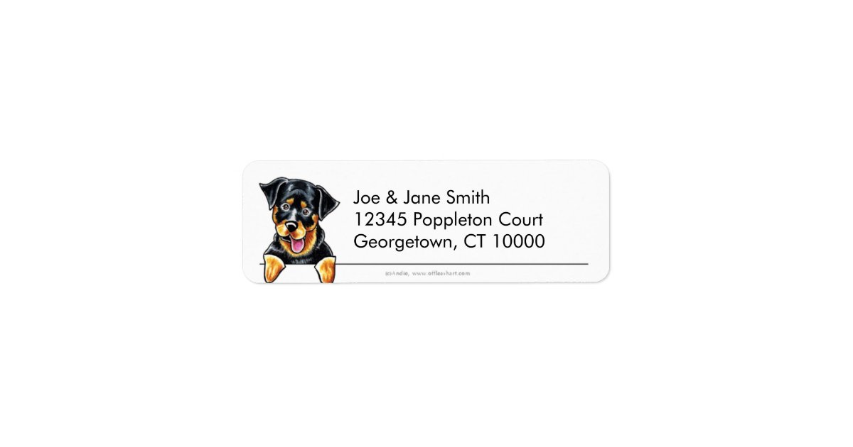 Rottweiler Clean and Simple Label | Zazzle