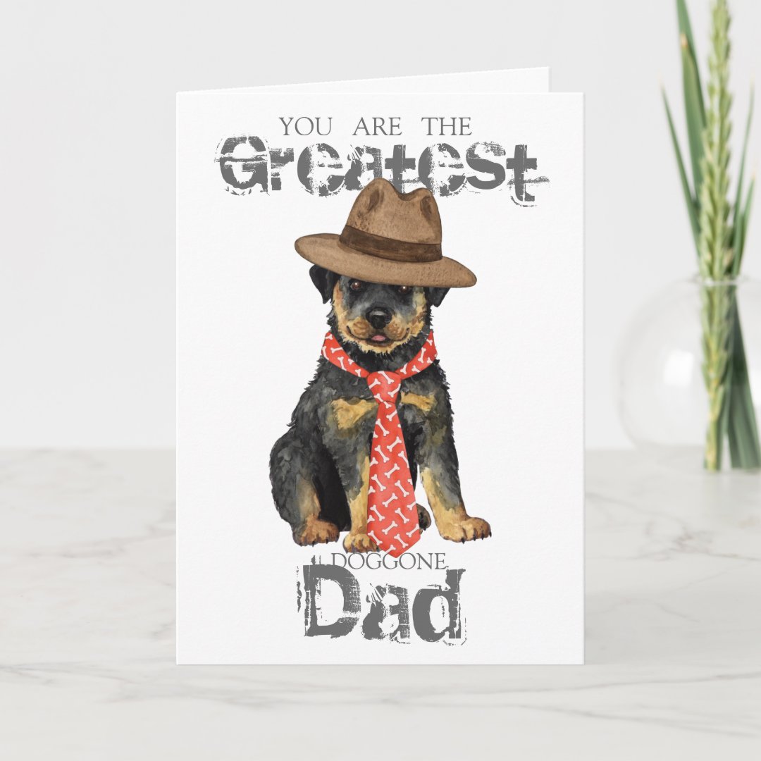 Rottweiler Dad Card | Zazzle