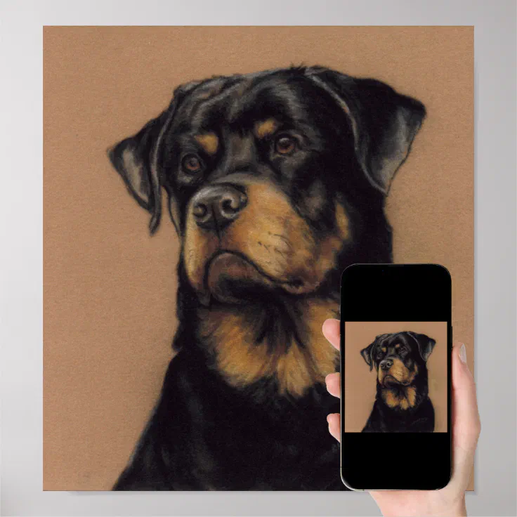 Rottweiler Dog Art Print | Zazzle