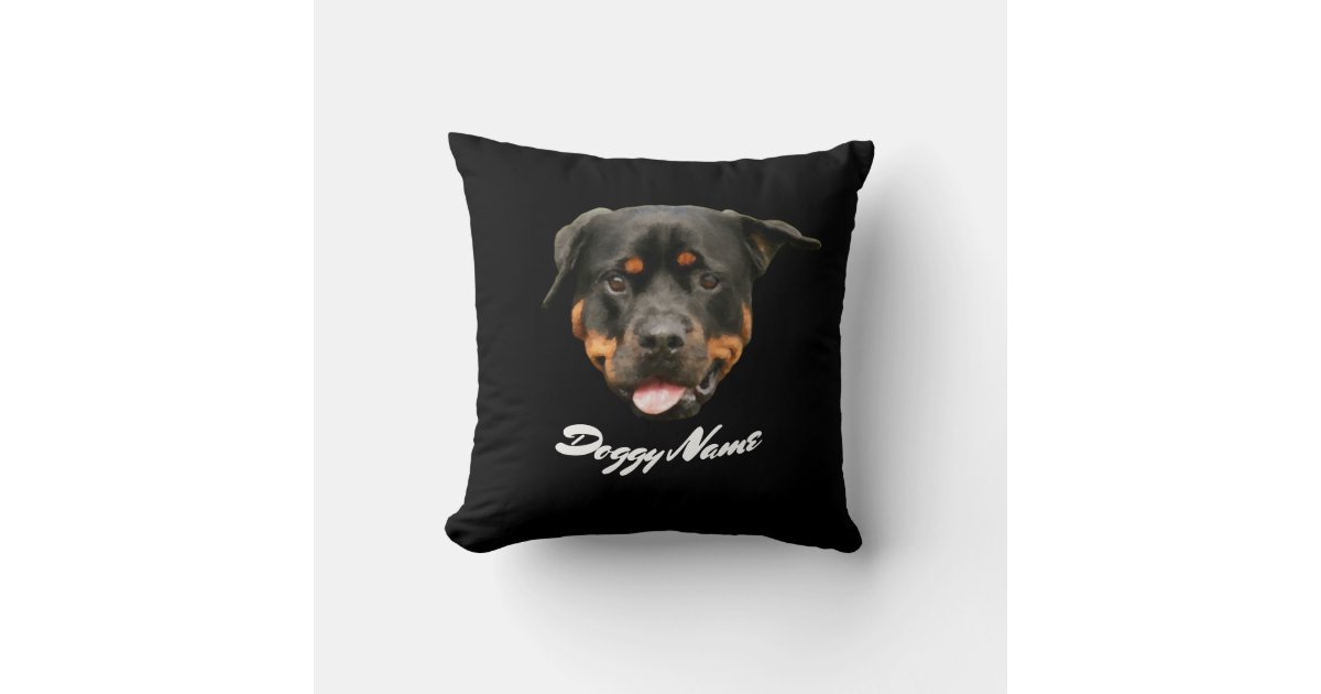 Rottweiler Dog Create Your Own Throw Pillow | Zazzle