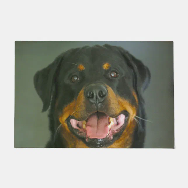 Rottweiler Dog. Doormat | Zazzle