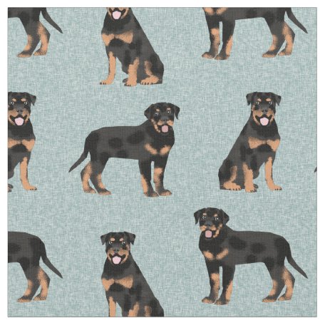 Rottweiler dogs and dog toys light blue fabric | Zazzle