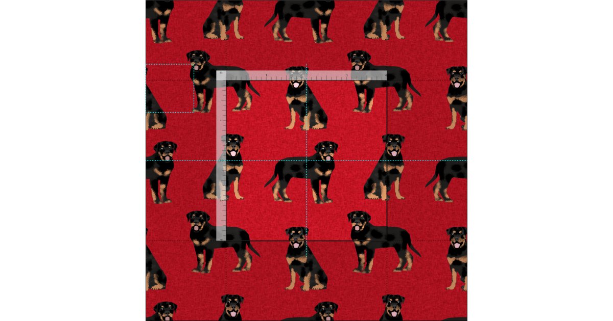 rottweiler dog red fabric | Zazzle