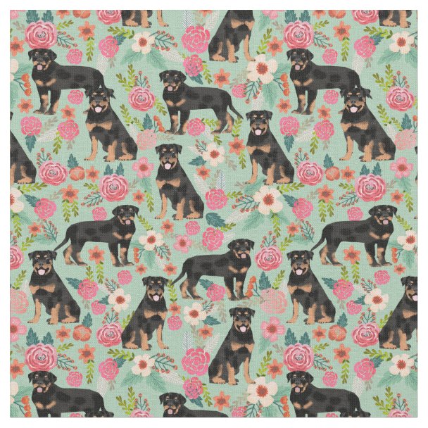 rottweiler dog red fabric | Zazzle