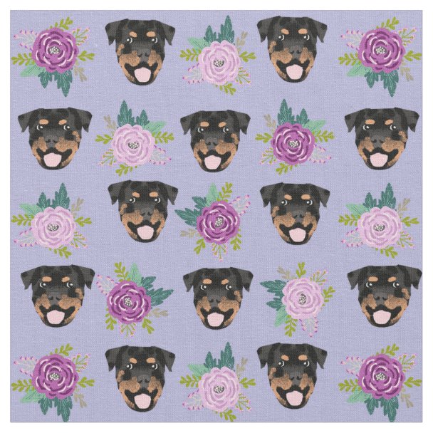 Rottweiler dogs and dog toys light blue fabric | Zazzle.com