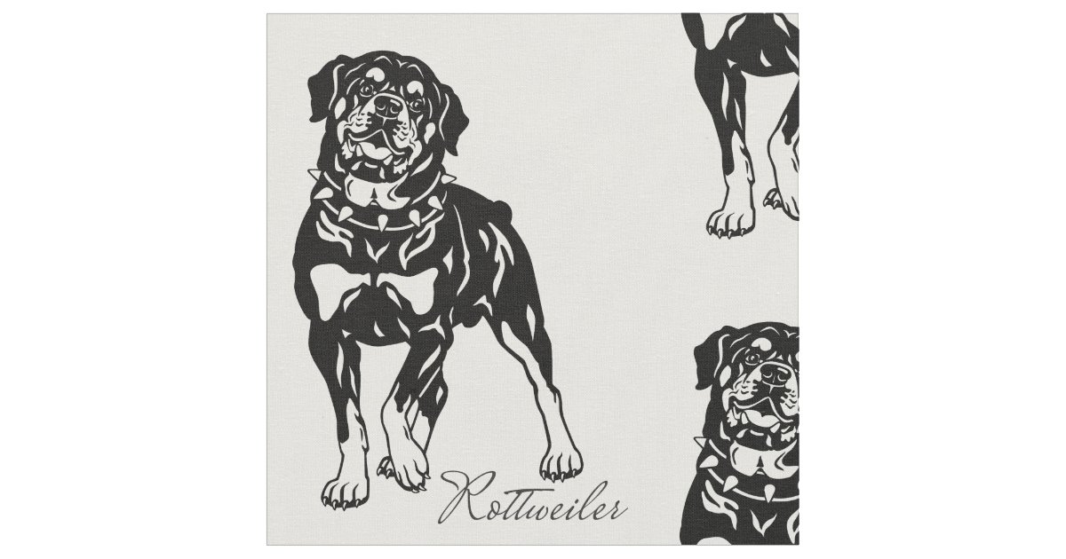rottweiler fabric | Zazzle