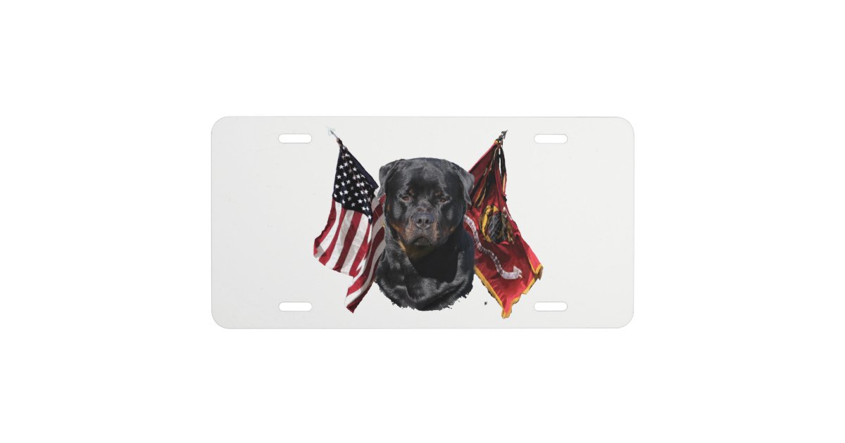 Rottweiler License Plates | Zazzle