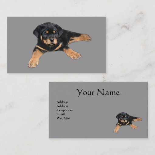Rottweiler Lover Business Card | Zazzle
