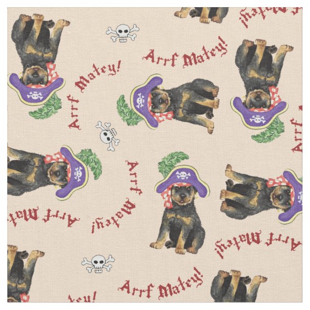 rottweiler dog red fabric | Zazzle