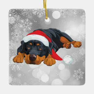 Rottweiler Christmas Ornaments | Zazzle - 100% Satisfaction Guaranteed