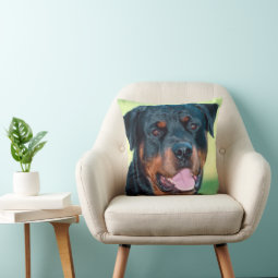 Rottweiler Throw Pillow | Zazzle