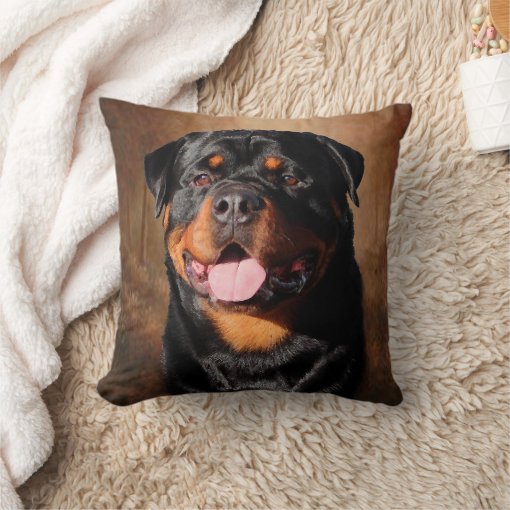 Rottweiler Throw Pillow | Zazzle