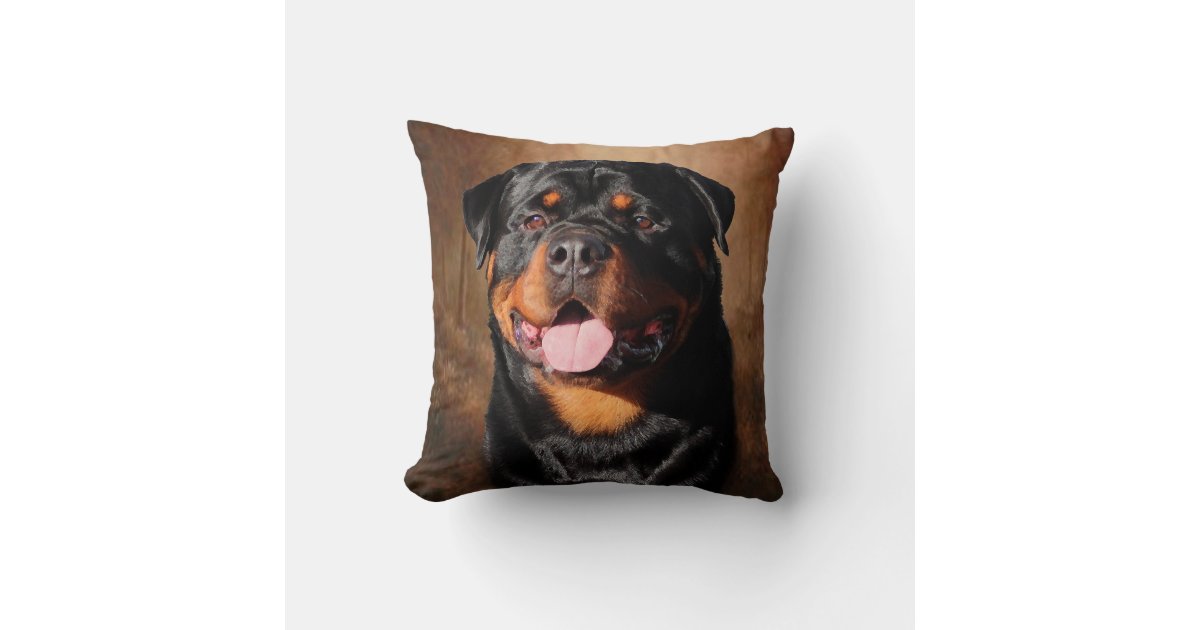 Rottweiler Throw Pillow | Zazzle