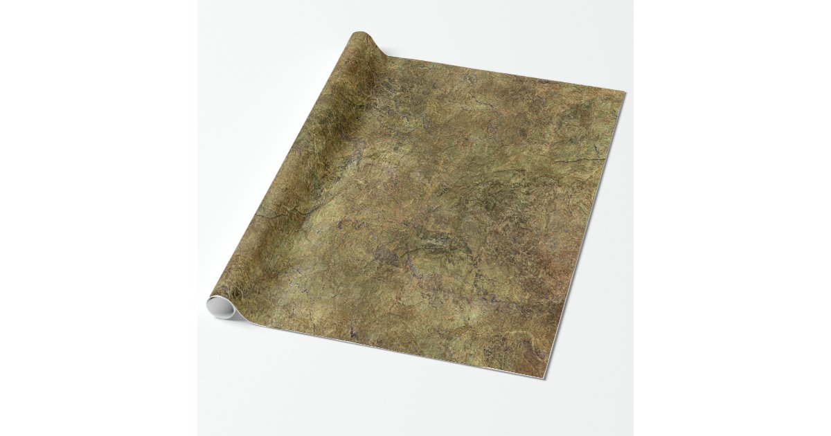 Rough Earth Tone & Green Stone Wrapping Paper | Zazzle
