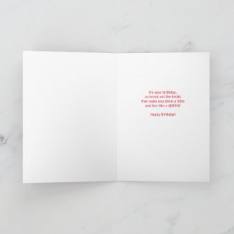 Rough Jack Russell Queen for Day Funny Birthday Card | Zazzle