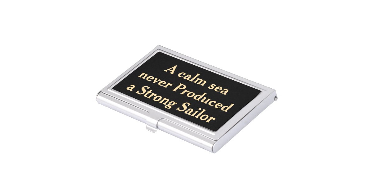 ROUGH SEA'S STRONG SAILOR BUSINESS CARD CASE | Zazzle
