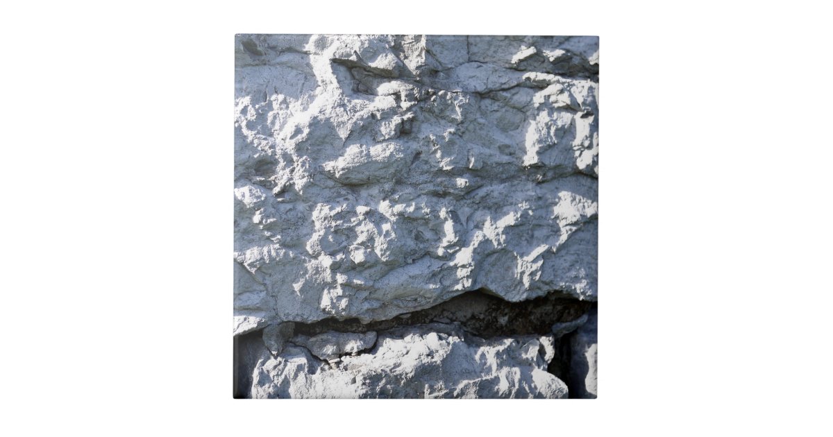 Rough Stone Texture, White Brick Tile | Zazzle