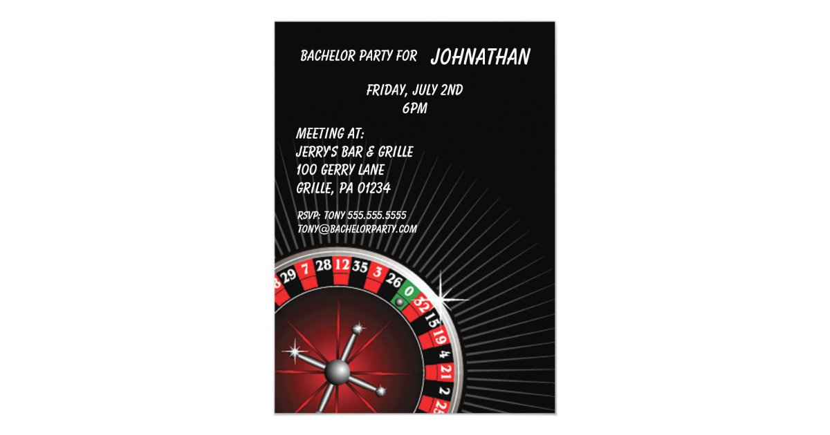 Roulette Party Invitation | Zazzle.com