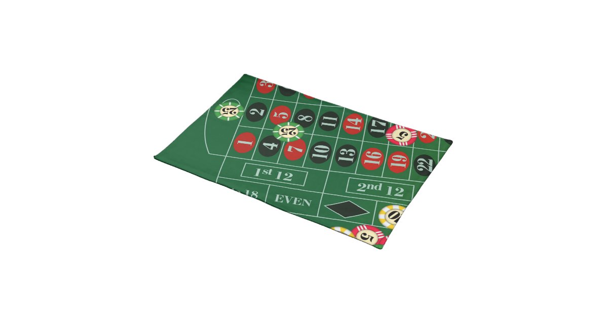 Roulette Table Custom Placemat | Zazzle
