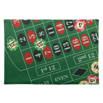 Roulette Table Custom Placemat | Zazzle