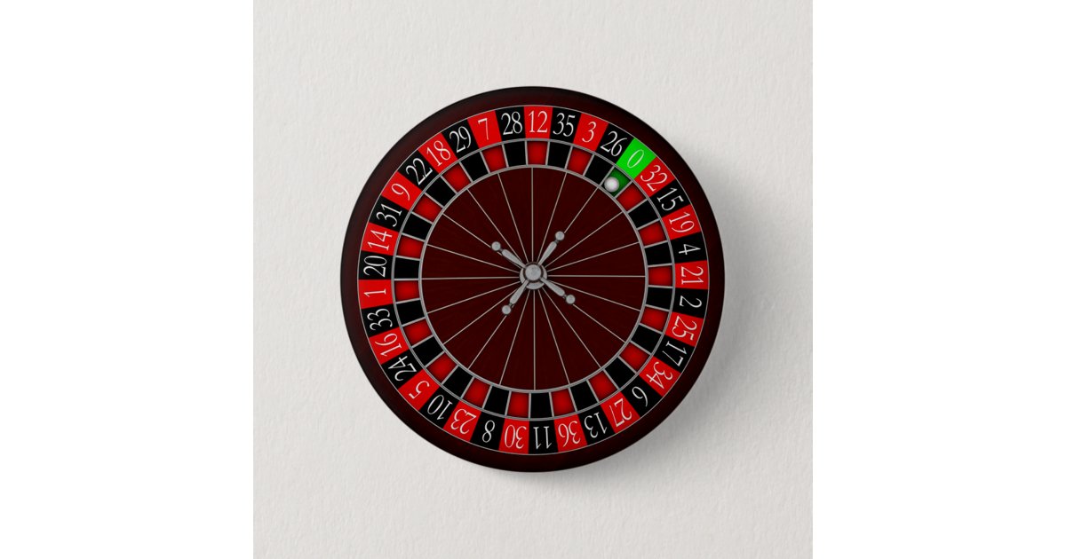 ROULETTE WHEEL BUTTON | Zazzle