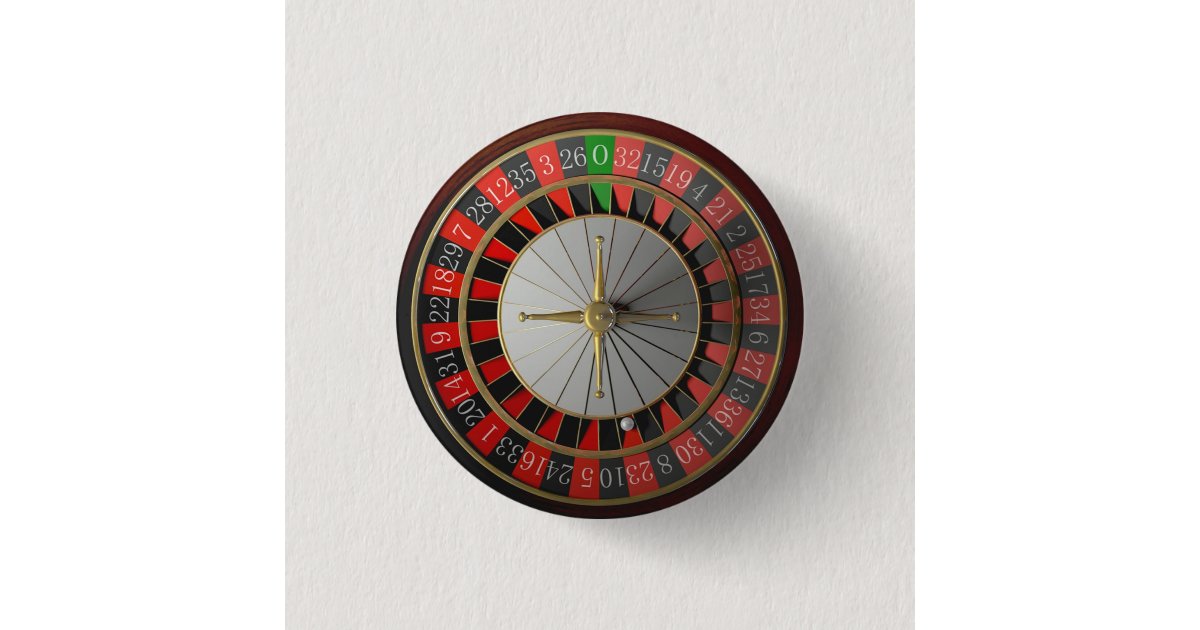 ROULETTE WHEEL BUTTON | Zazzle