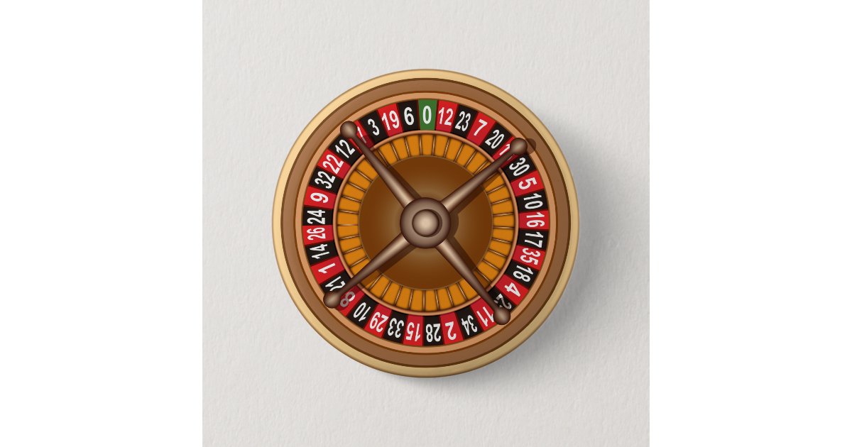 Roulette Wheel button | Zazzle