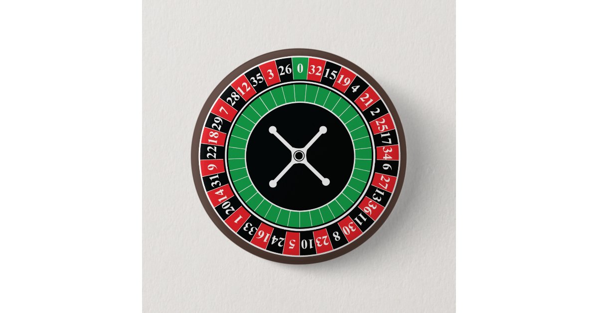 Roulette Wheel Button Badge | Zazzle