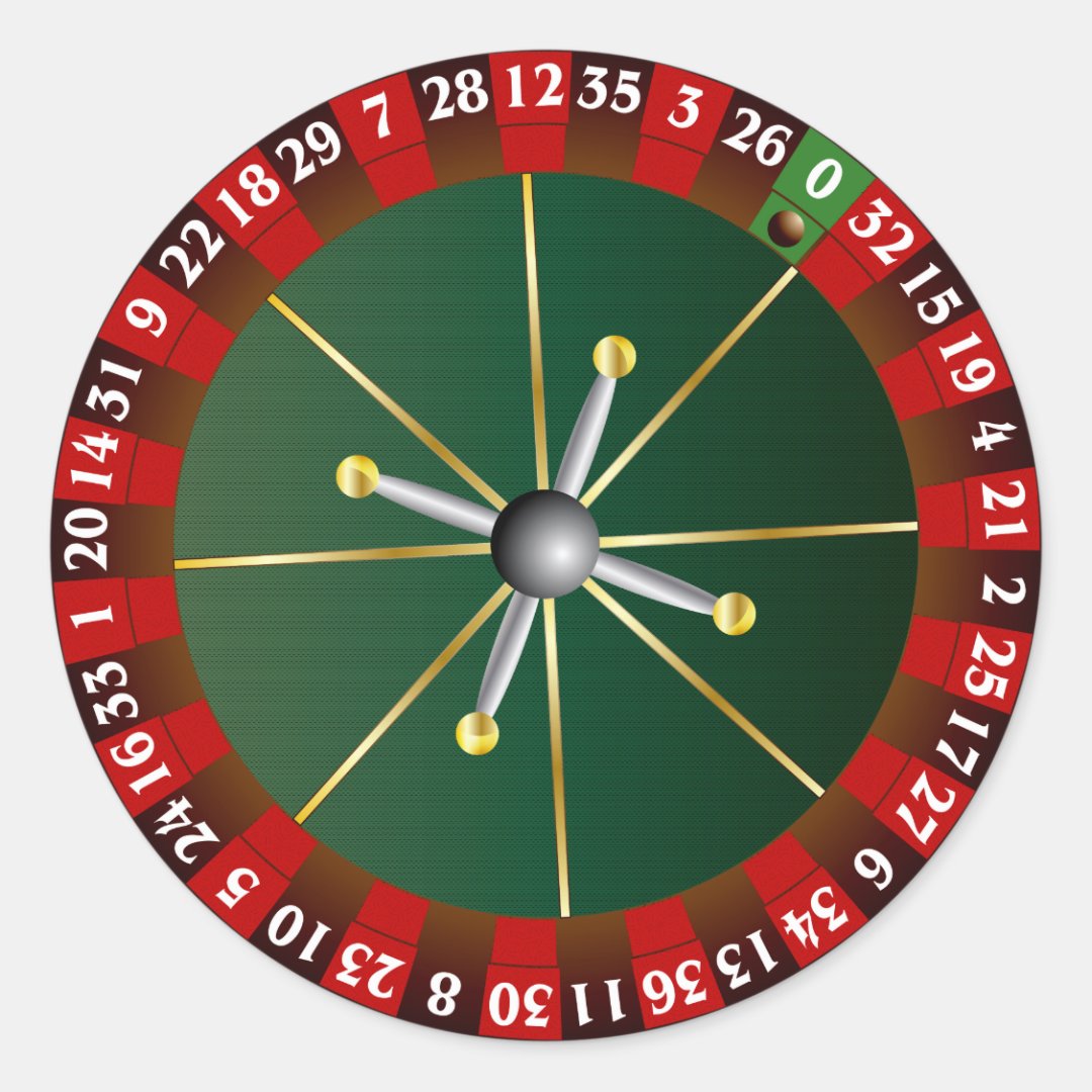 Roulette Wheel Classic Round Sticker | Zazzle