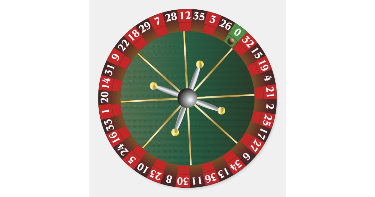 Roulette Wheel Classic Round Sticker | Zazzle