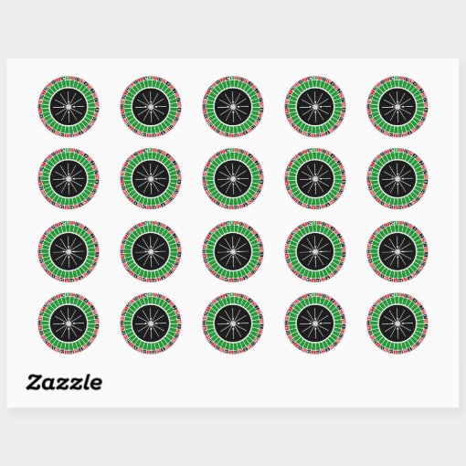 ROULETTE WHEEL CLASSIC ROUND STICKER | Zazzle