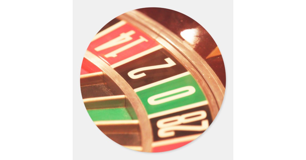 Roulette Wheel Classic Round Sticker | Zazzle