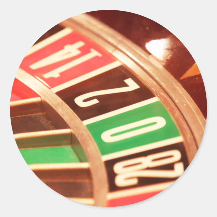 Roulette Wheel Classic Round Sticker | Zazzle
