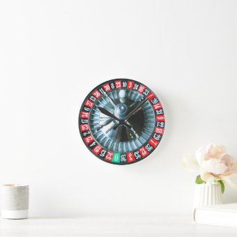 Roulette wheel clock | Zazzle