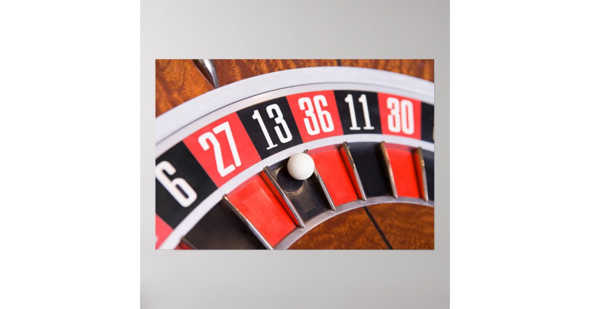 Roulette Wheel Closeup Poster | Zazzle