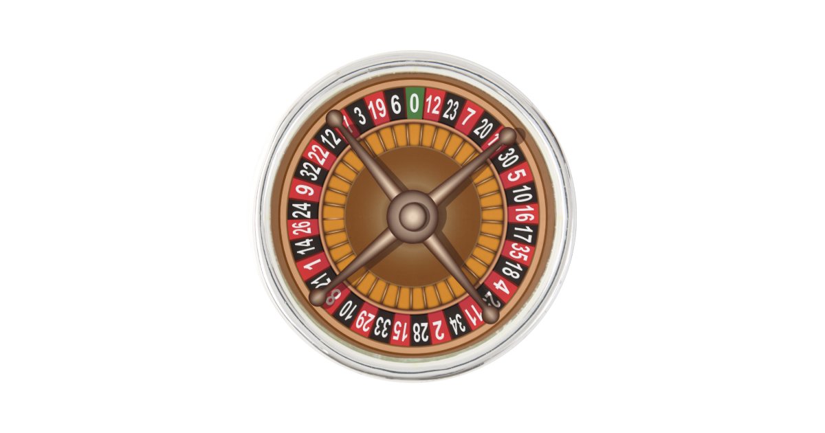 Roulette Wheel lapel pin | Zazzle