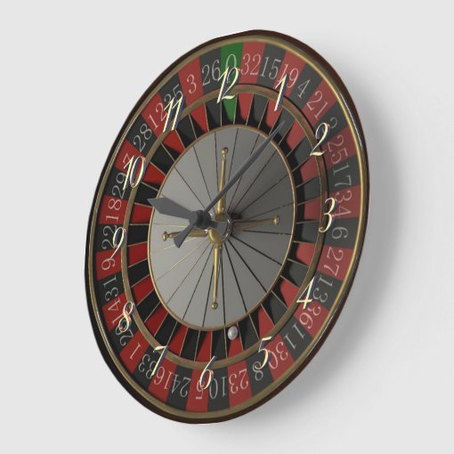 Roulette wheel large clock | Zazzle