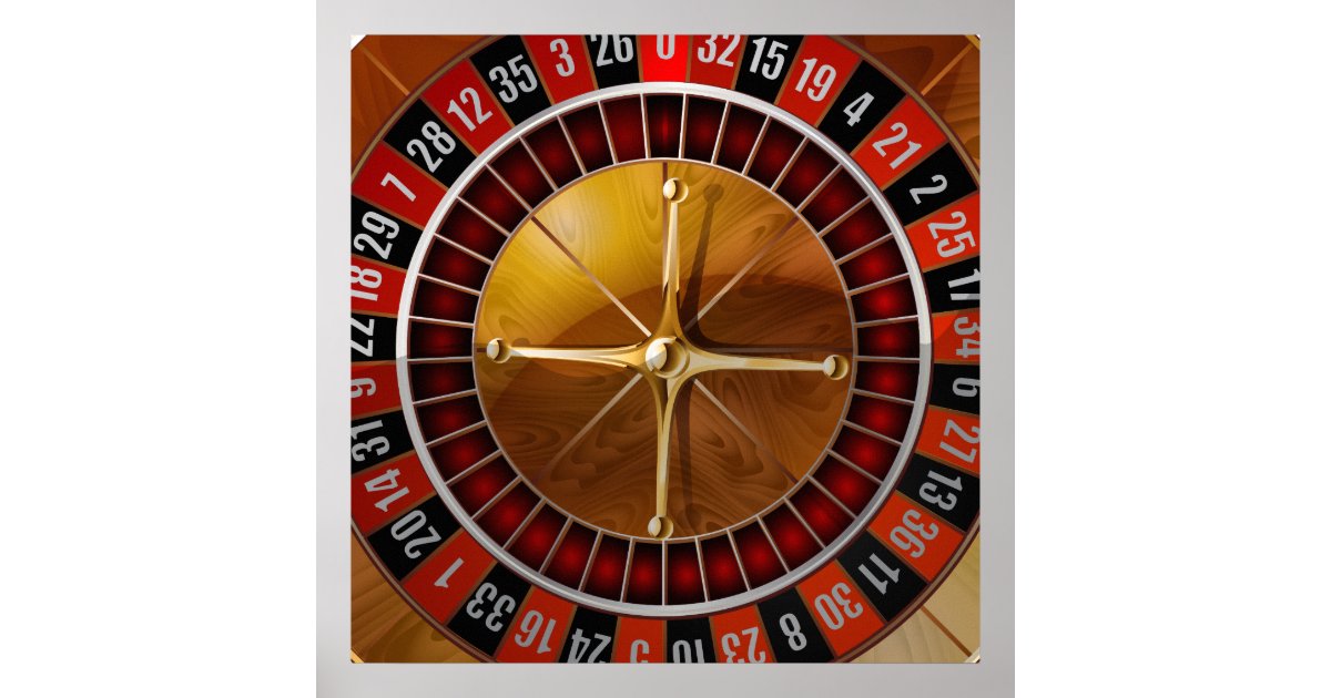 Roulette Wheel Poster | Zazzle
