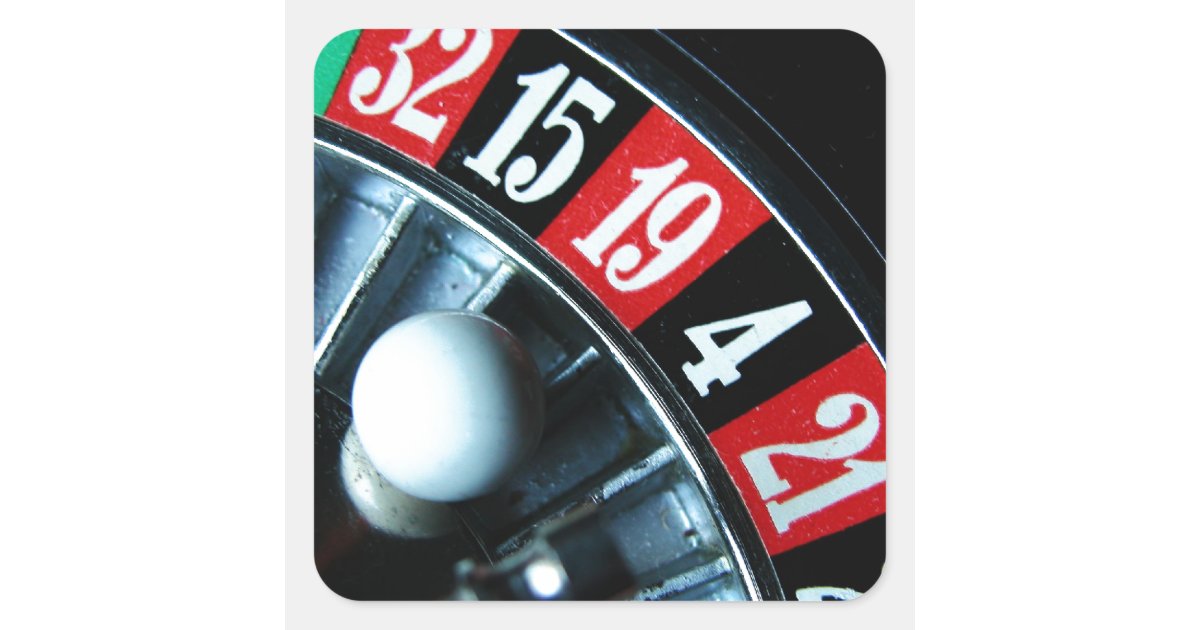 Roulette Wheel Square Sticker | Zazzle