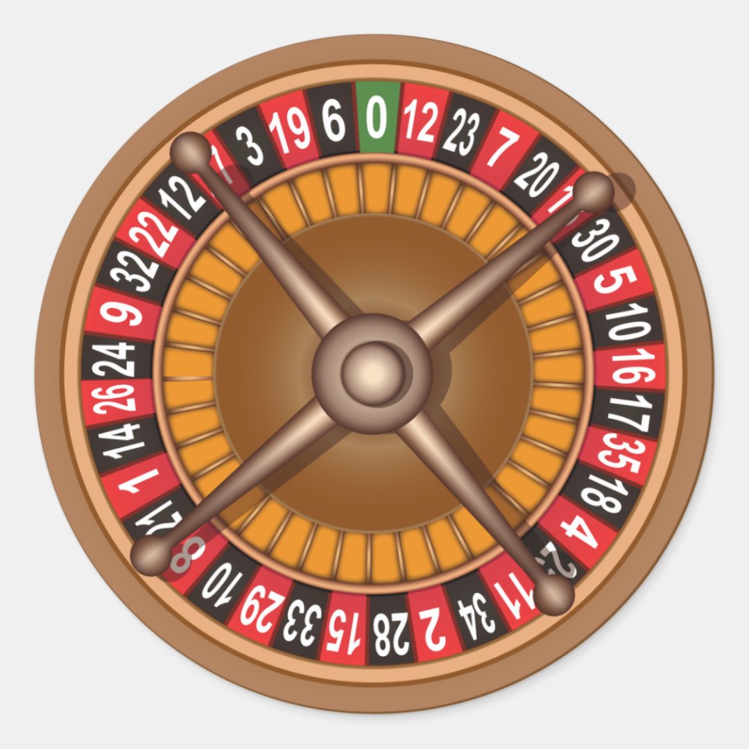 Roulette Wheel stickers | Zazzle