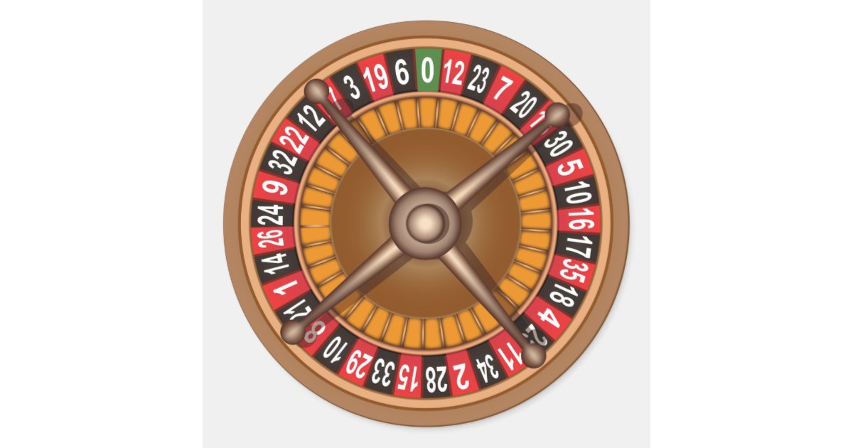 Roulette Wheel stickers | Zazzle
